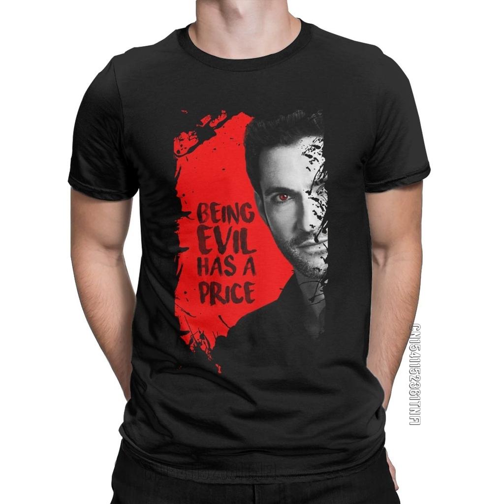Men's Lucifer Morningstar Devil T Shirt Pure Cotton Clothing Funny ...