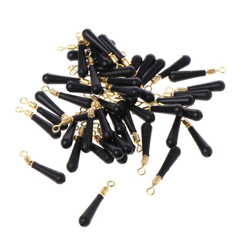 50Pcs Fishing Float Bobber Copper Ring Floating Rotation Drift Fleet ...