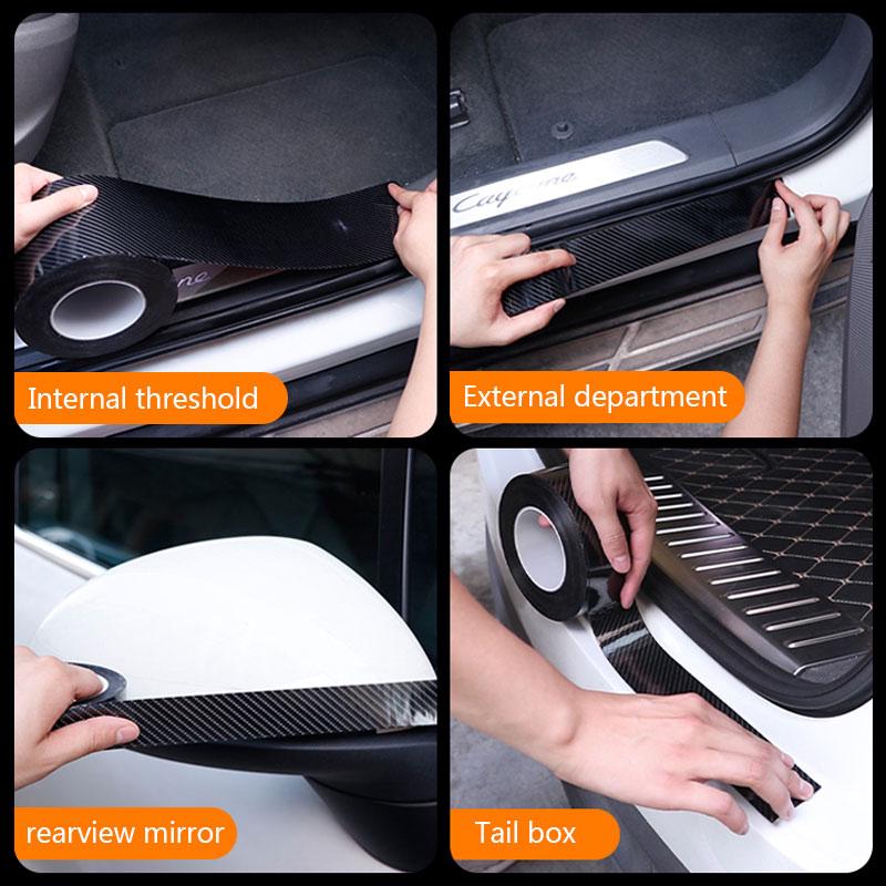 Buy 3M/10M Auto Bumper Decals Wrap 5D Carbon Fiber Car Stickers Door ...