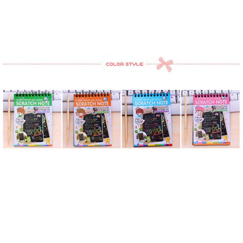 Buy 1X Rainbow Scratch Pad Art Book Drawing Children Kids Painting ...