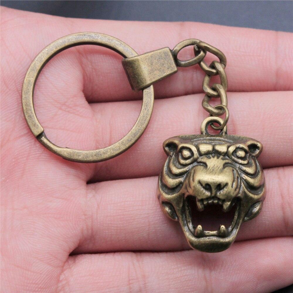 Buy 1 Piece 31x24x10mm 3D Tiger Head Charms Cute Keychain Mom Gift at ...