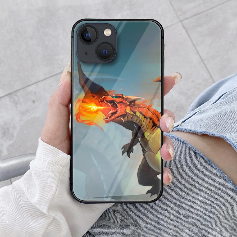 Buy Charizard Tempered Glass Phone Case Cover For IPhone 6 7 8 11 12 13 ...