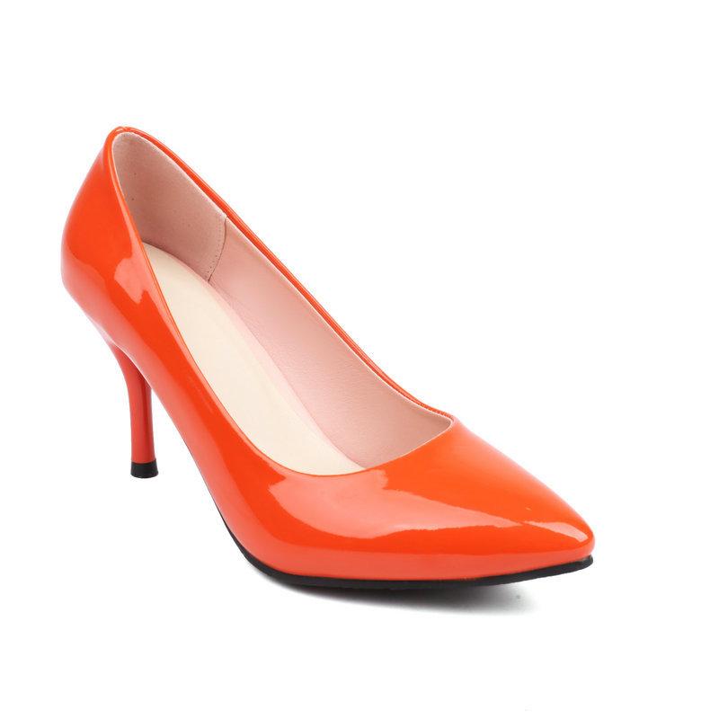 Cheap New Fashion Lacquer Leather Pointed Thin Heels High Heels | Joom