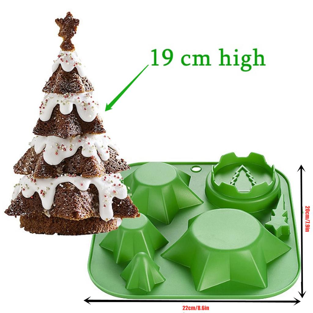 Buy Christmas Tree Silicone Cake Chocolate Baking Mold Ice Tray Jelly Wax Mould at affordable ...