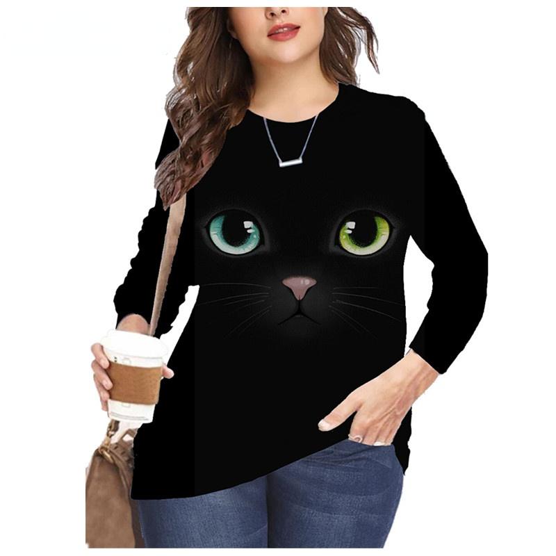 Buy 6XL Big Size Autumn Casual Ladies Tunic Tees Tshirts Women Harajuku ...