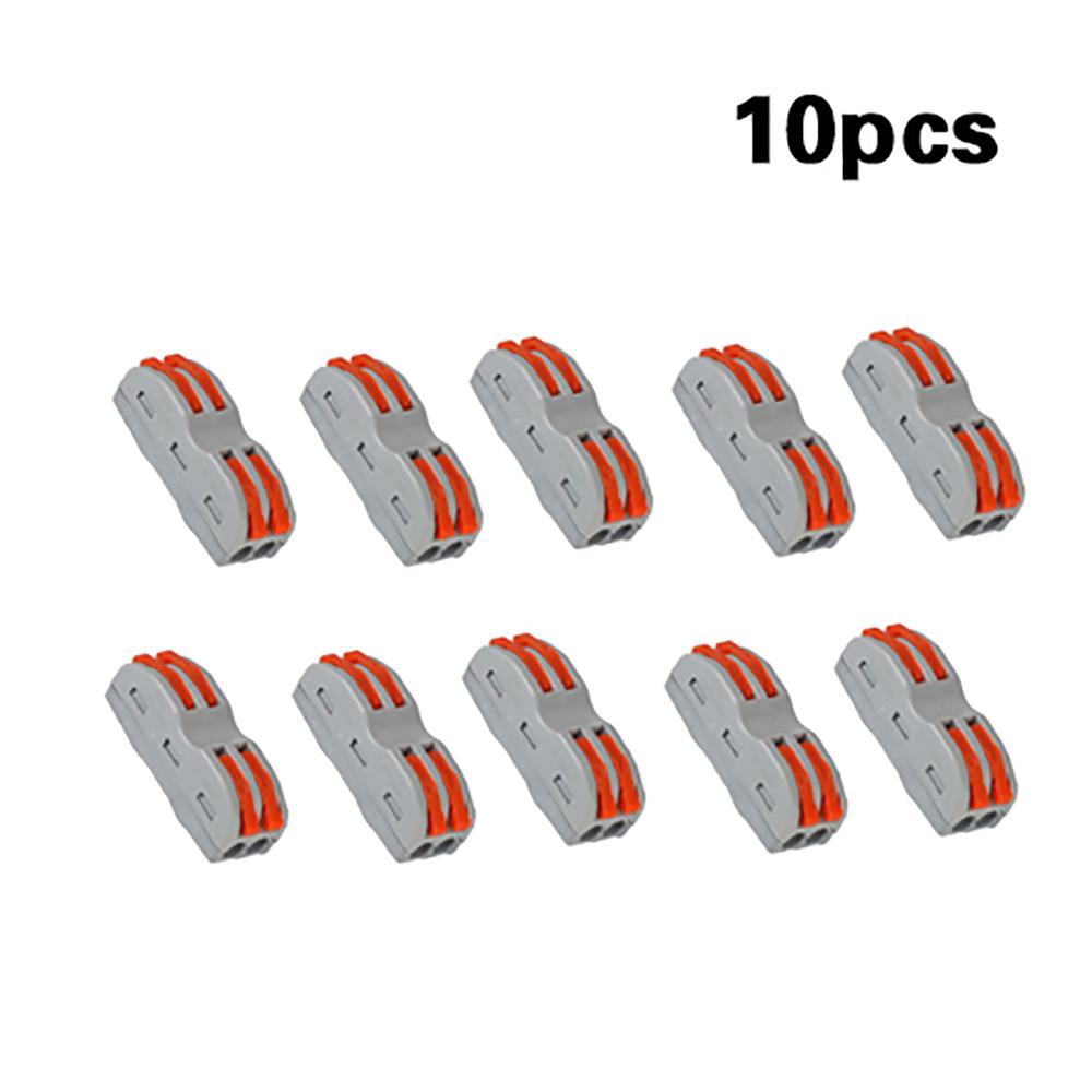 10pcs 2/3 Way Reusable Spring Lever Terminal Block Electric Cable ...