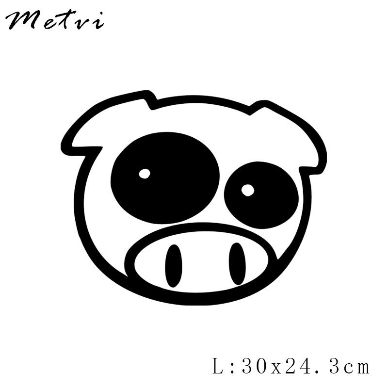Buy Metvi Cute Pig Sticker on Car Animal Vinyl Stickers for Auto ...