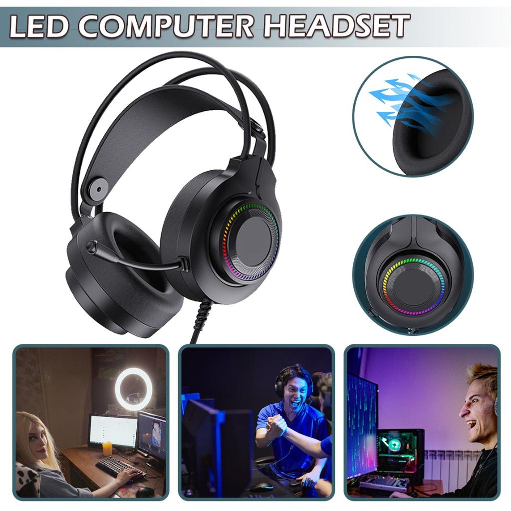 Lvye Gaming Headset G20 7.1 Surround Sound Mic Stereo LED Light Noise ...
