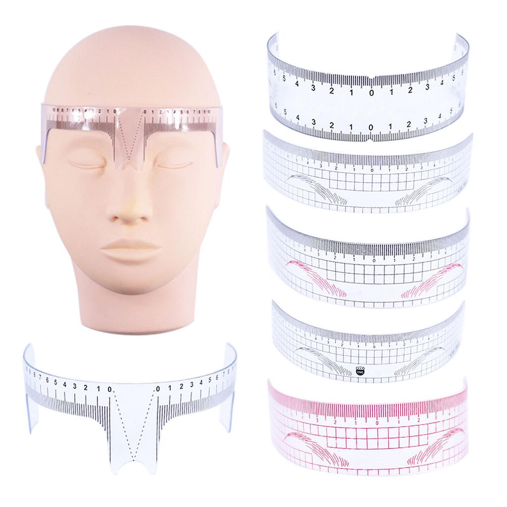 Plastic Eyebrow Tattoo Stencils Reusable Makeup Brow Measure Eyebrow ...