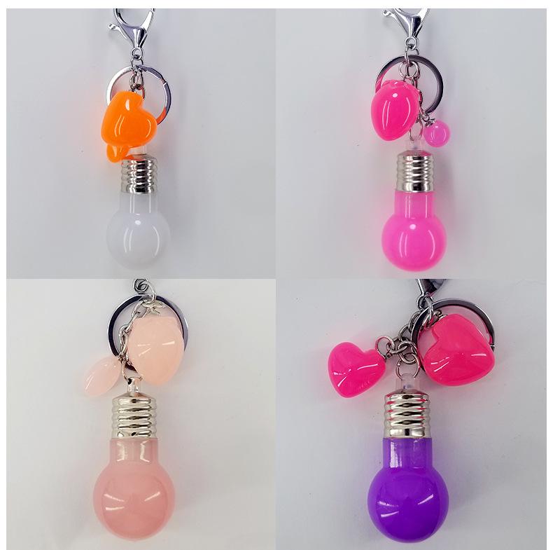Buy Creative Diy Acrylic Heart Light Bulb Key Chain at affordable ...
