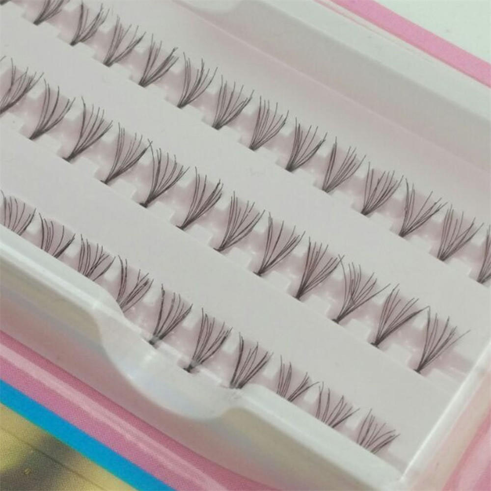 Buy Individual False Fake 60 Stand Eyelashes Premium Corner Flare ...