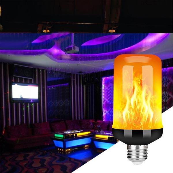 Buy E27 LED Flame Effect Light Bulbs 4 Modes Flickering Fire Light ...