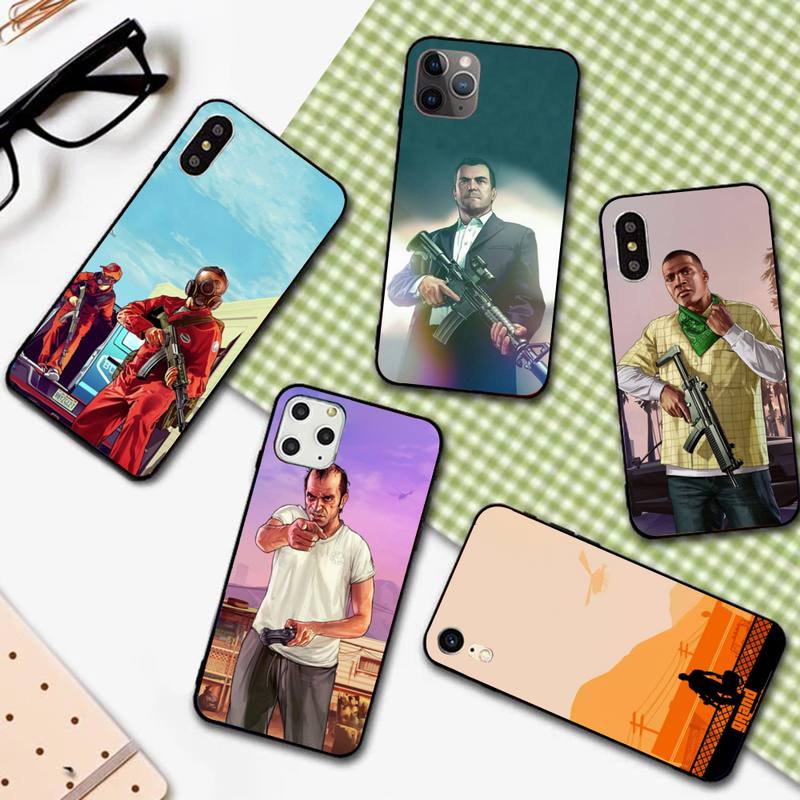 Buy Game GTA V Phone Case For IPhone 12 Pro X XS Max XR 7 8 Plus IPhone ...