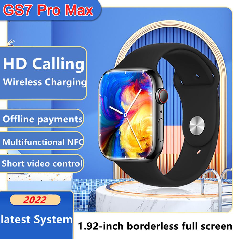 Buy 2022 Original GS7 Pro Max Smart Watch Wireless Charger NFC Bluetooth Calling 1.9 Inch Smart ...