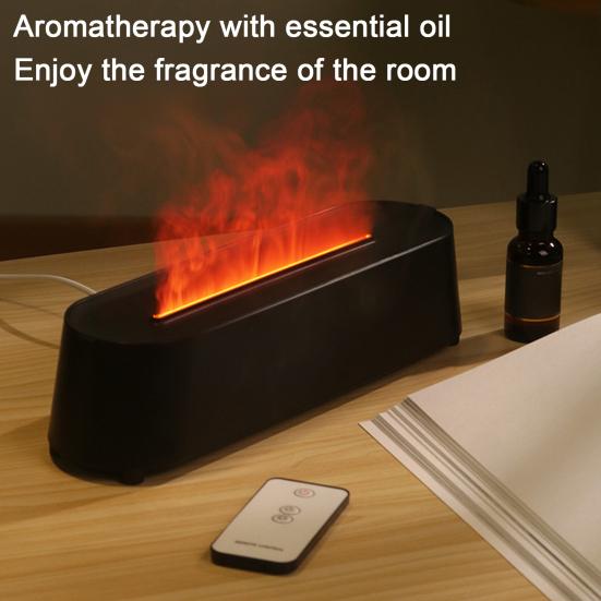 Ultra-Quiet Essential Oil Diffuser Humidifier with Colorful Flame Light ...