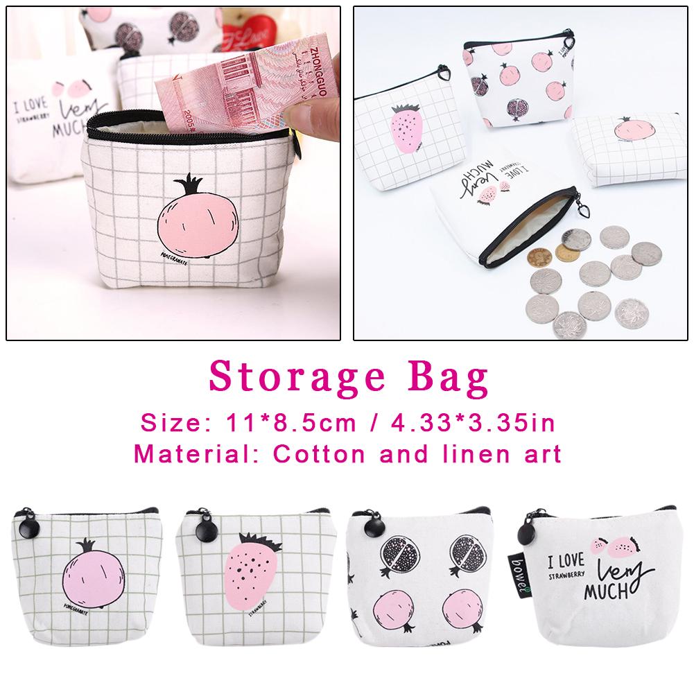 Buy Cute Zipper Canvas Coin Bag Student Mini Coin Key Coin Purse Coin ...