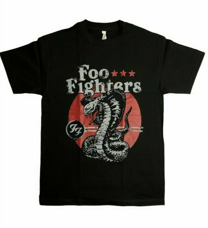 Foo Fighters T Shirt Short Sleeve Funny Black T Shirt Retro Loose ...