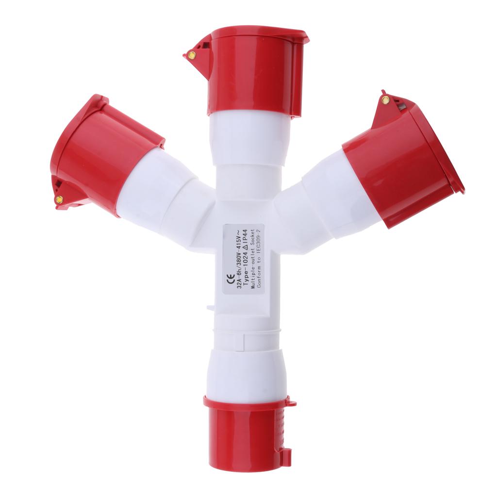 Buy 380V 32A 4Pin Industrial Site Plug Socket Weatherproof IP44 ...