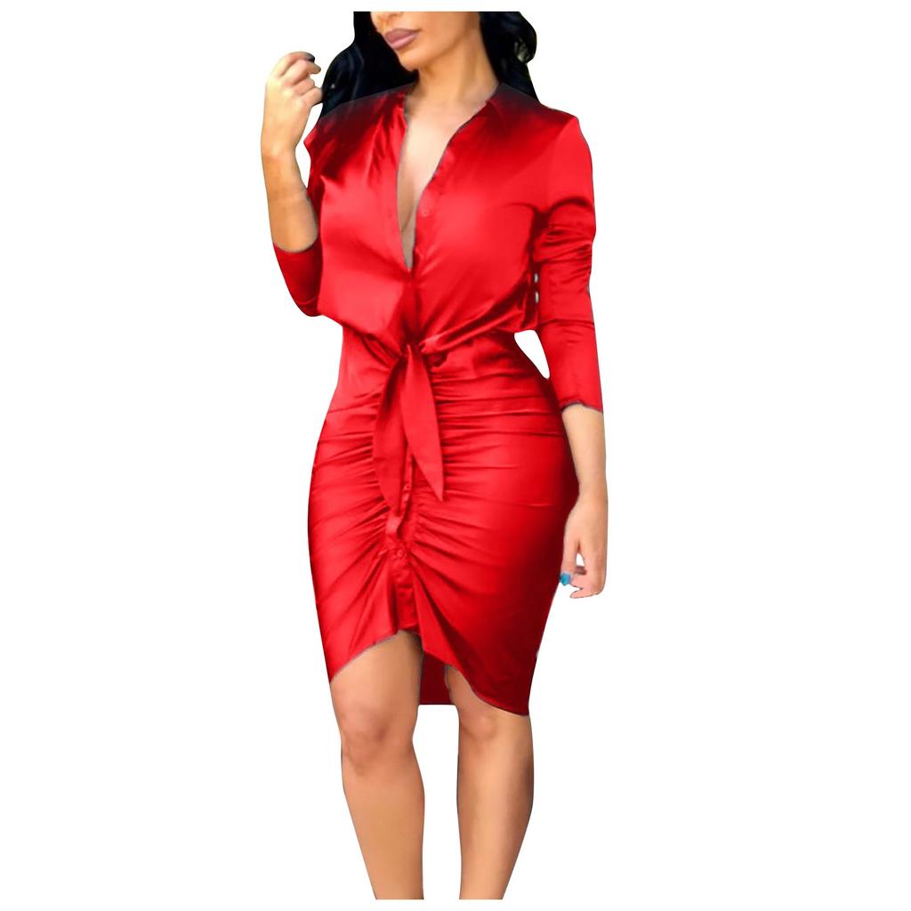 Satın alın (WAD) Sexy Womens Long Sleeve Holiday Printed Solid Color ...