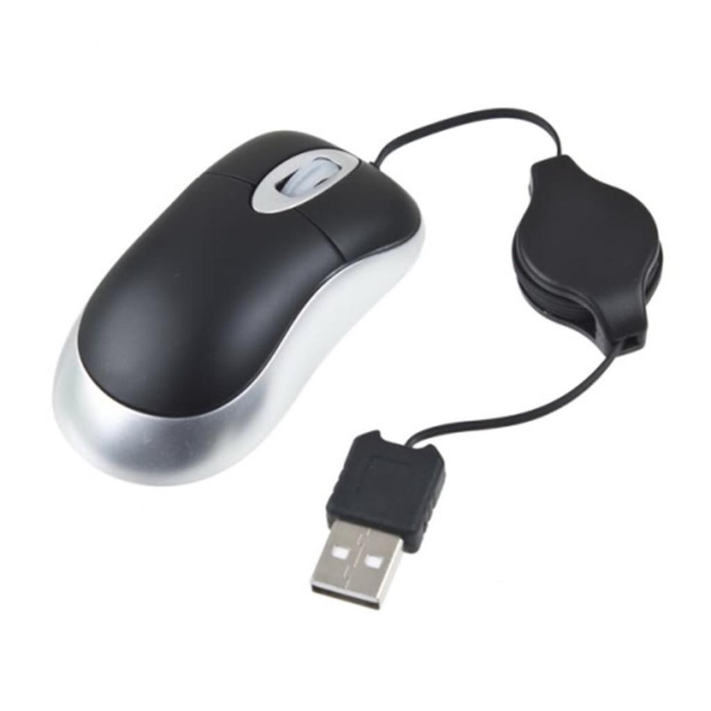 USS Retractable Slim USB Optical Scroll Mouse for Laptop PC Optical ...