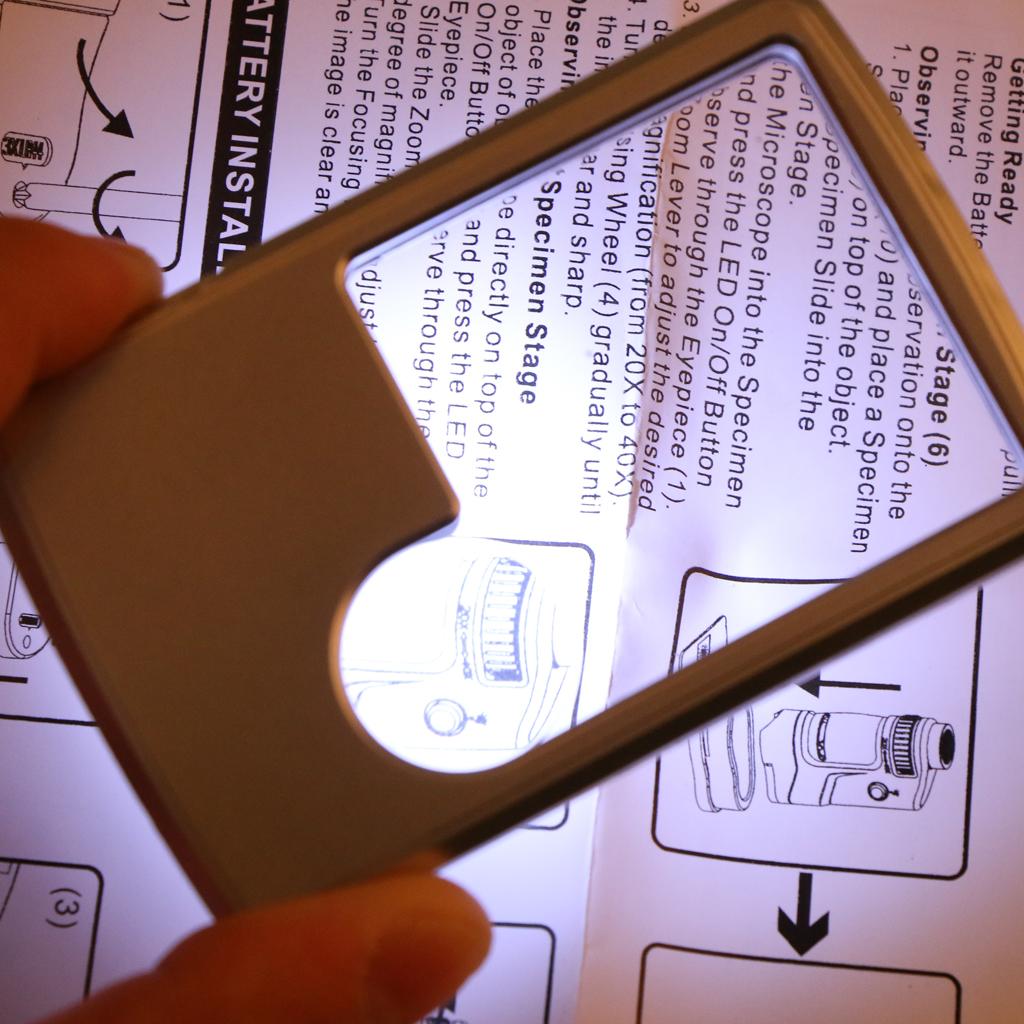 Buy Square 3X 6X LED Magnifying Lens Loupe Magnifier Magnification ...