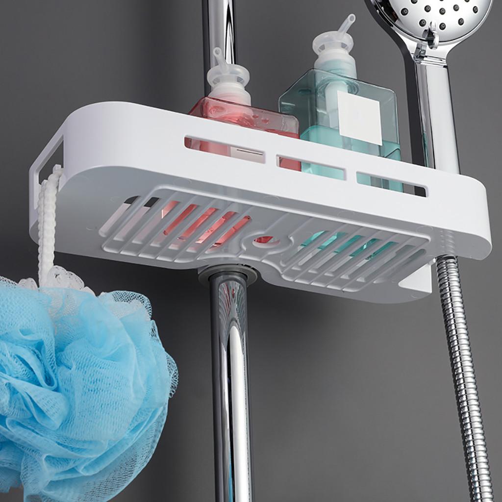 Buy Bathroom Shower Rack Punch Free Shower Tray Holder Rack Sundry ...