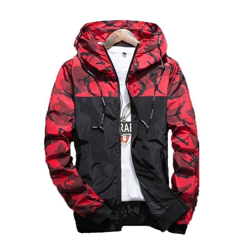 Men Casual Thin Hooded Jacket Spring Autumn Windbreaker Hoodies-buy at ...