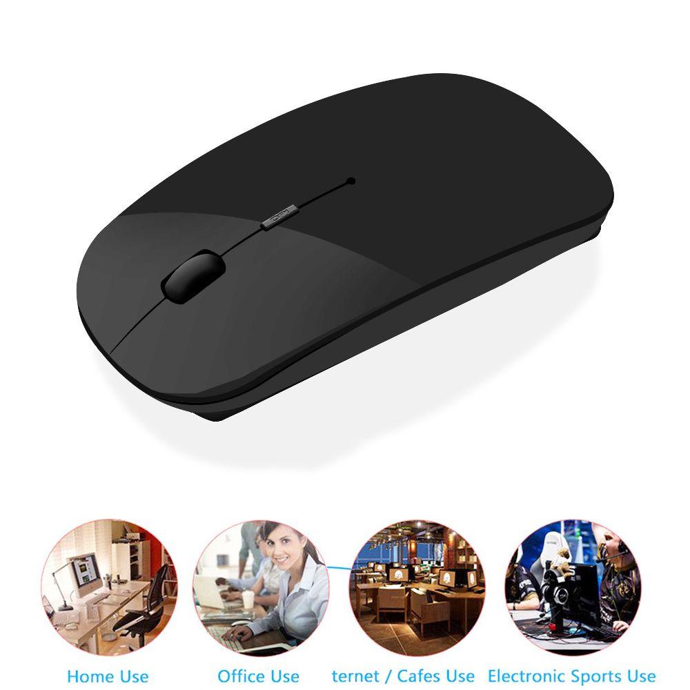 Home Office High Quality Desktop Ultra Thin 2.4GHz Wireless Mouse Optical Cordless Mice USB ...