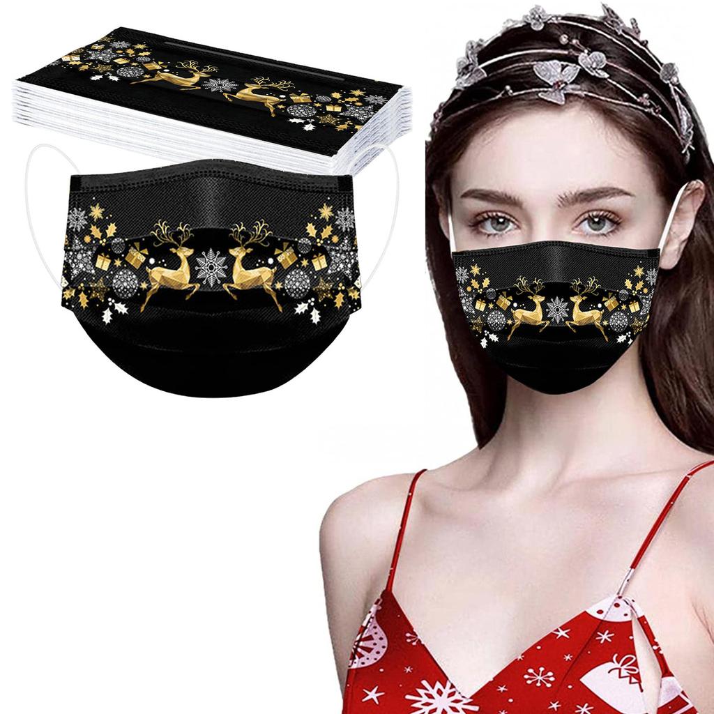 Satın alın Christmas Face Masks, Adult Disposable Mouth Nose Protection ...