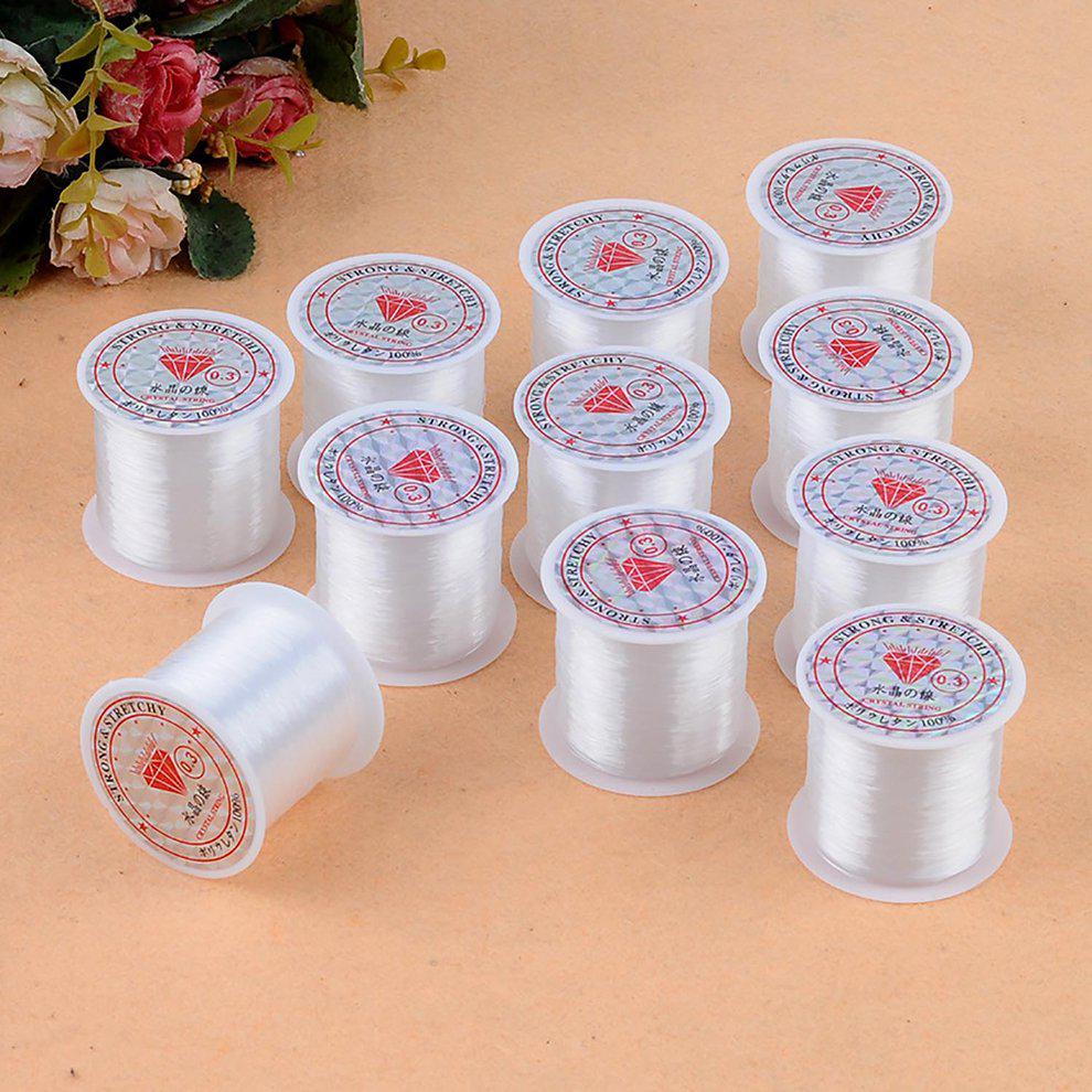 Buy ICOCO 40m(43Yard) Flat Elastic Crystal Stretch String Polyester ...