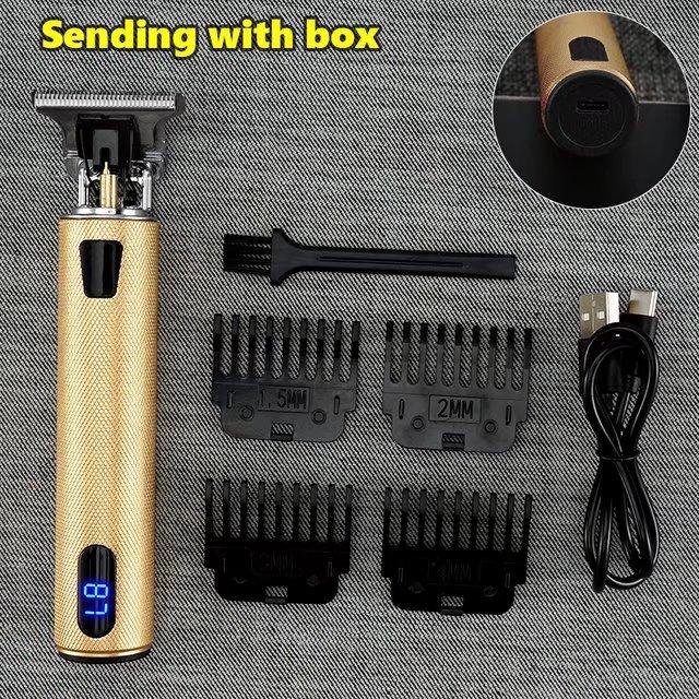 Cheap 2021 USB T9 Rechargeable Professional LCD Hair Clipper Cutting ...