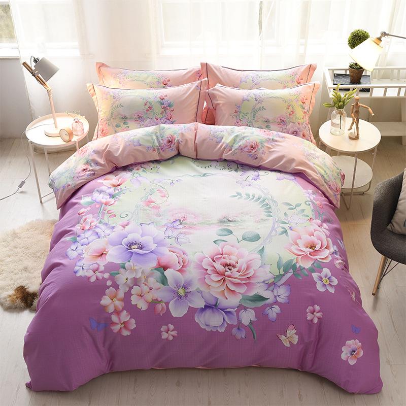 Buy Creative Lavender Pattern Bedding Sets High Quality Pillowcase ...