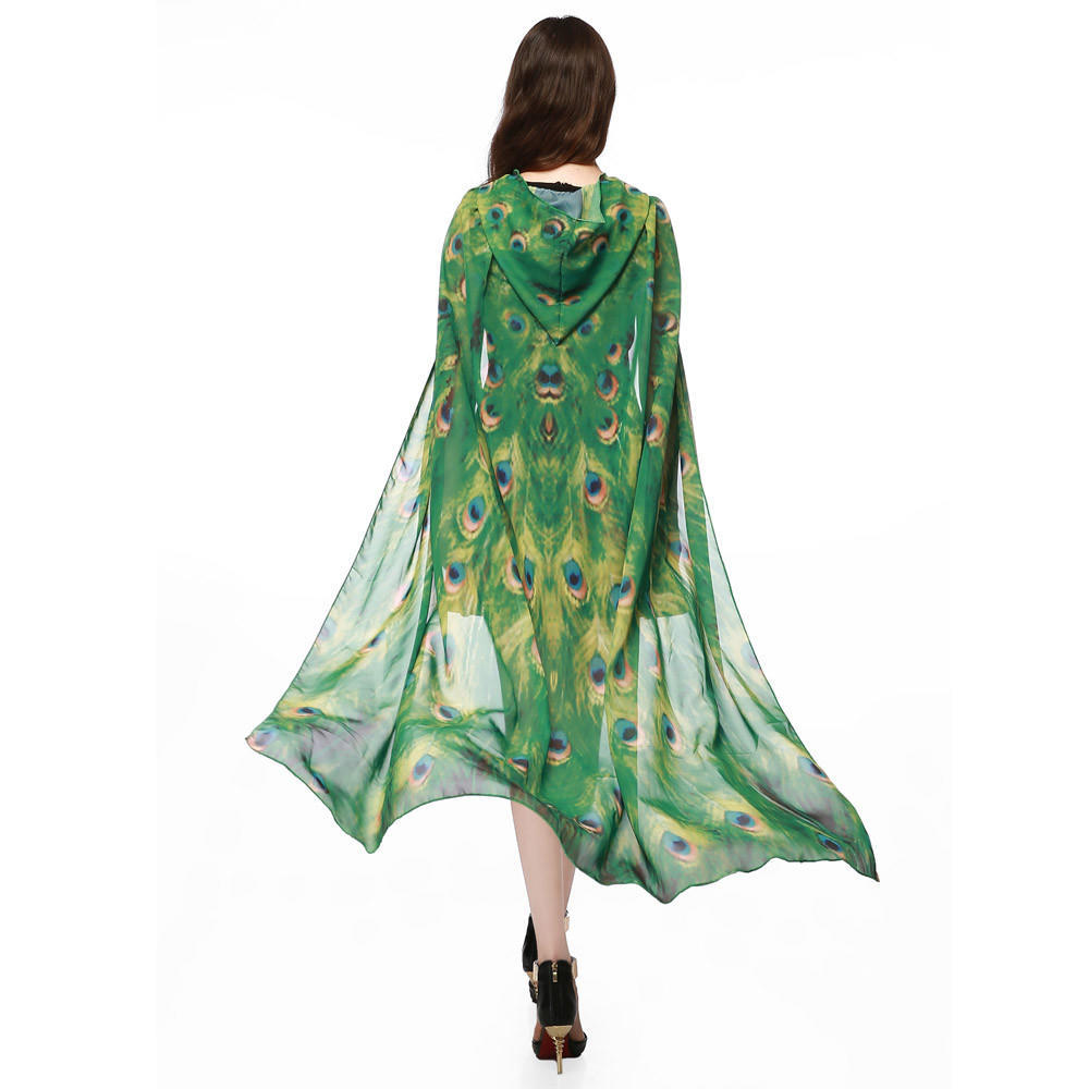 Buy Fishing Women Novelty Print Chiffon Butterfly Wing Cape Scarf ...
