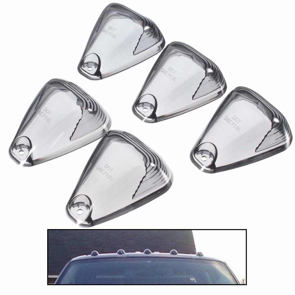 5X Smoked Top Lamp Lens Roof Running Light Cab Marker Cover For Ford ...