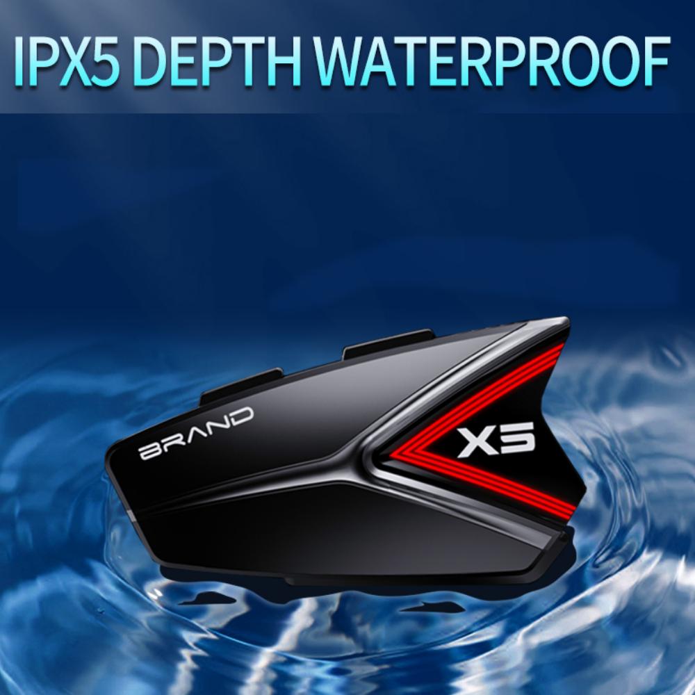 Cheap X5 Bluetooth 5.0 Motorcycle Helmet Headset IP65 Waterproof ...