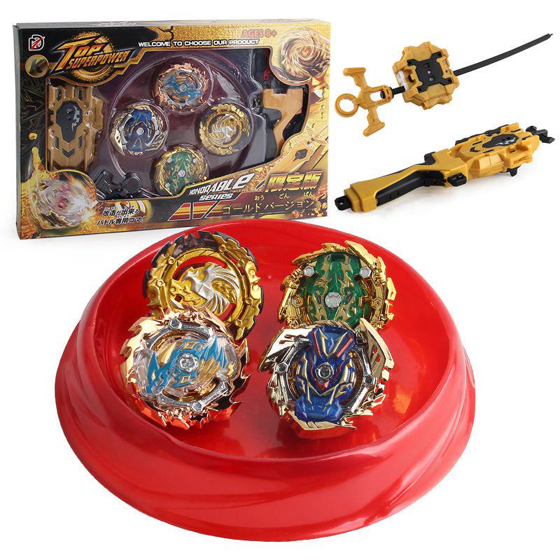 Kids Magic Toys Gold Beyblade Burst Kits Metal Spinner Spinning Tops ...