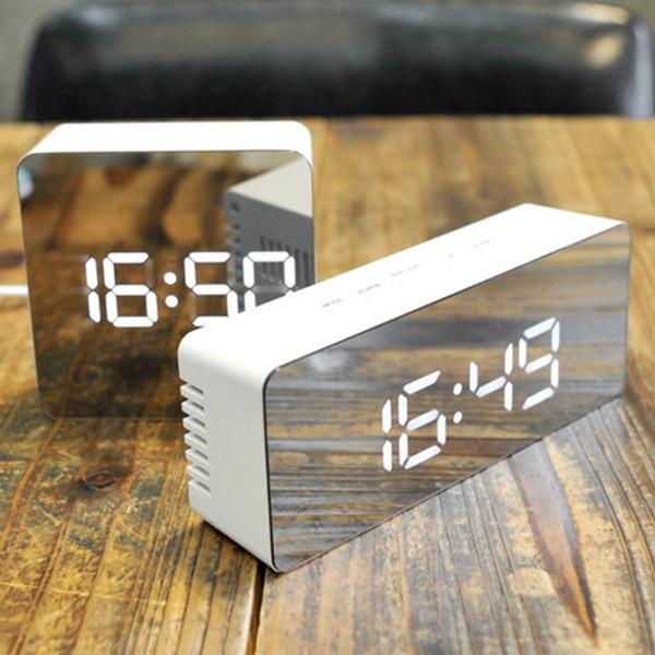 Buy Fashion Multi-Function Mirror Digital Mirror Alarm Clock Home Decor ...