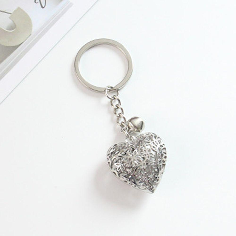Bell Keyring Vintage Style Keychain Trendy Heart Shape Hollow Keychain ...