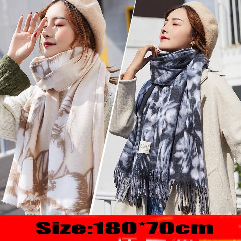 Buy Winter Imitation Cashmere Scarf for Men and Women's Thickened Scarf ...