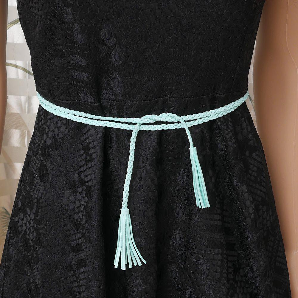Buy Popular Fashion Long Knitted Braid Leather Waist Belts Waistband ...