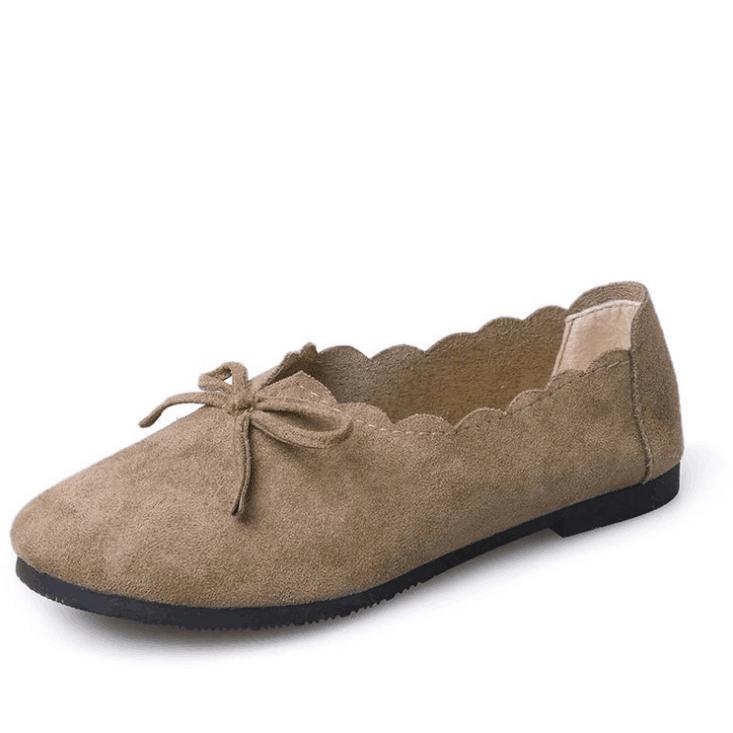 Flat-bottomed Single Shoe Female Spring and Autumn Student Bean Shoe ...