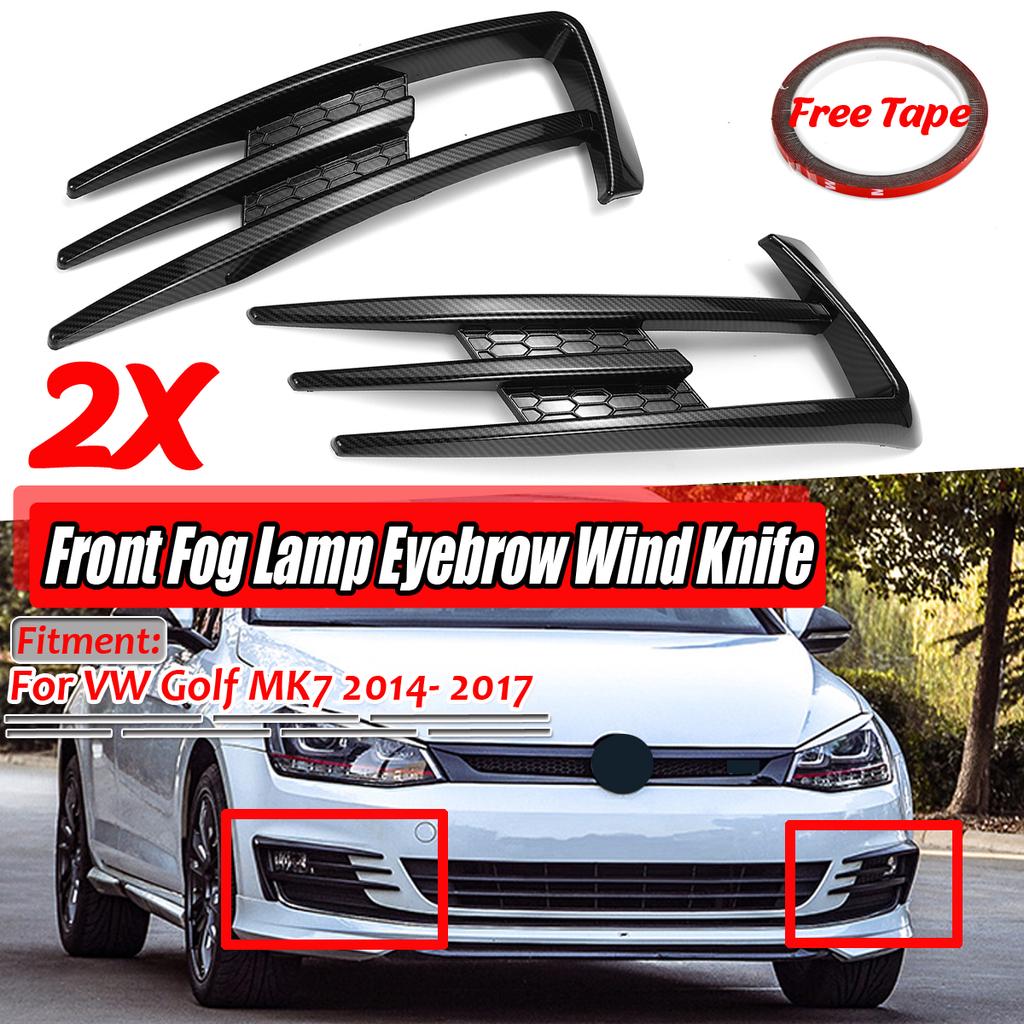 For VW Golf MK7 2014-2017 Carbon Fiber Look Fog Light Frame Cover ...