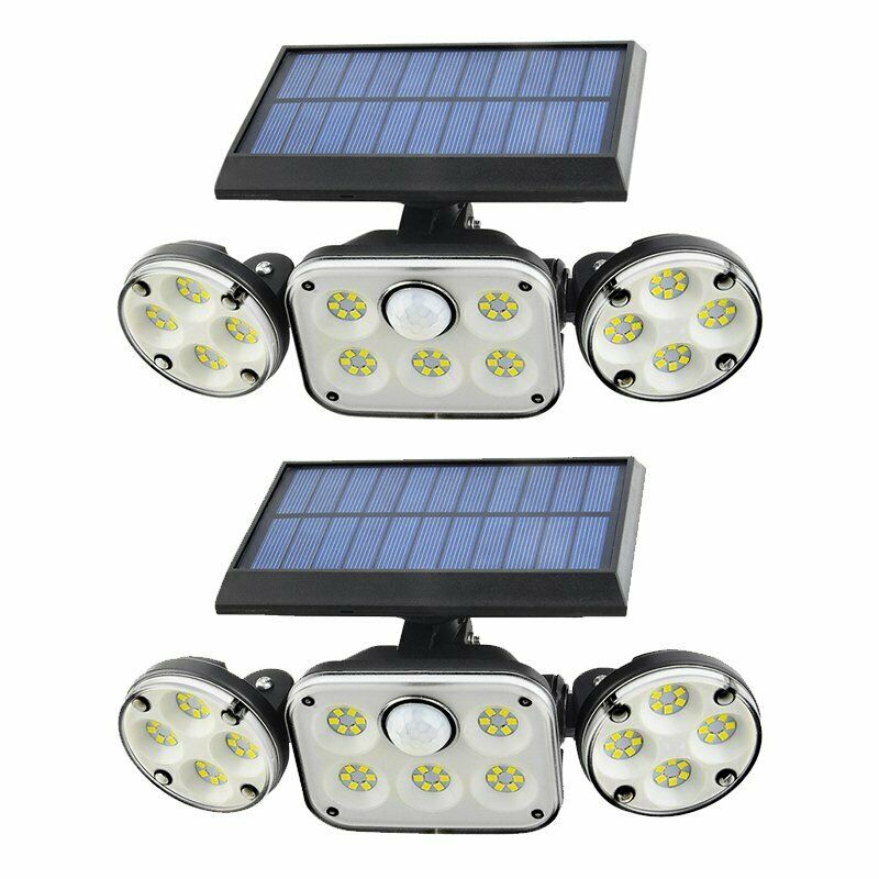 Buy 83/78LED Dual Head Solar Power Yard Lights PIR Motion Sensor ...