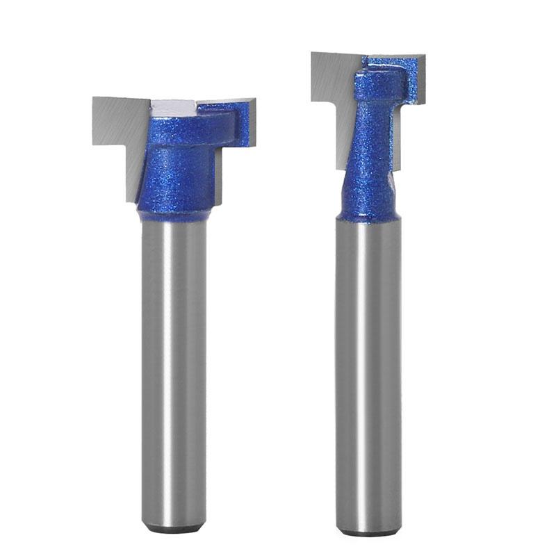Cheap 1/2pcs 6mm 1/4 Inch Shank T-Slot Cutter Router Bit Set Key Hole ...