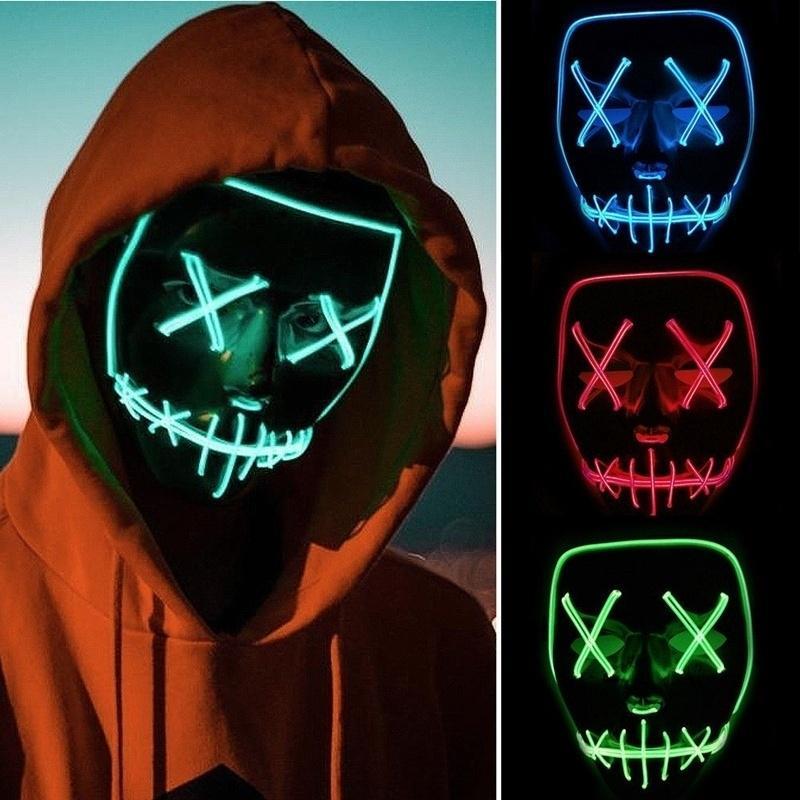 Cheap LED Light Up Mask Halloween Costume Supplies for Festival ...