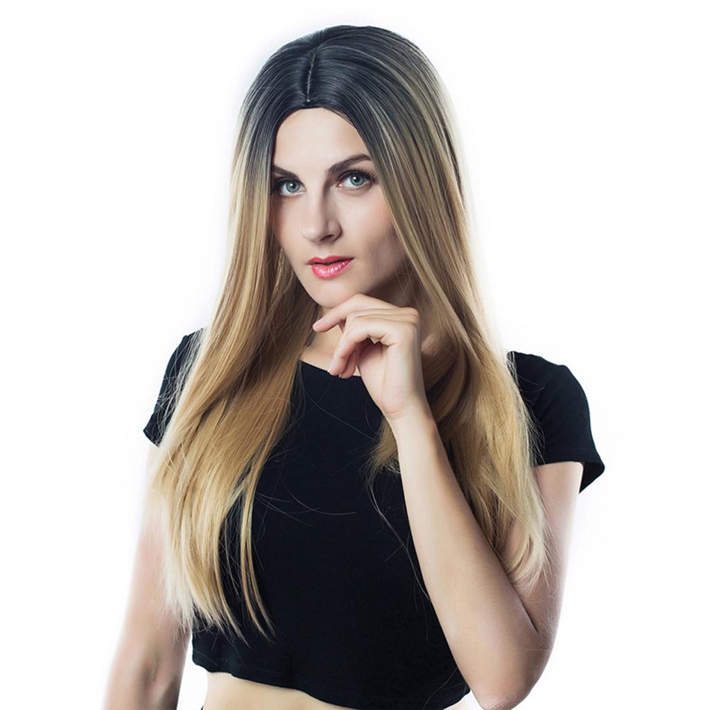 Buy Women Premium Delux Synthetic Fashion Wig Long Straight Hair ...