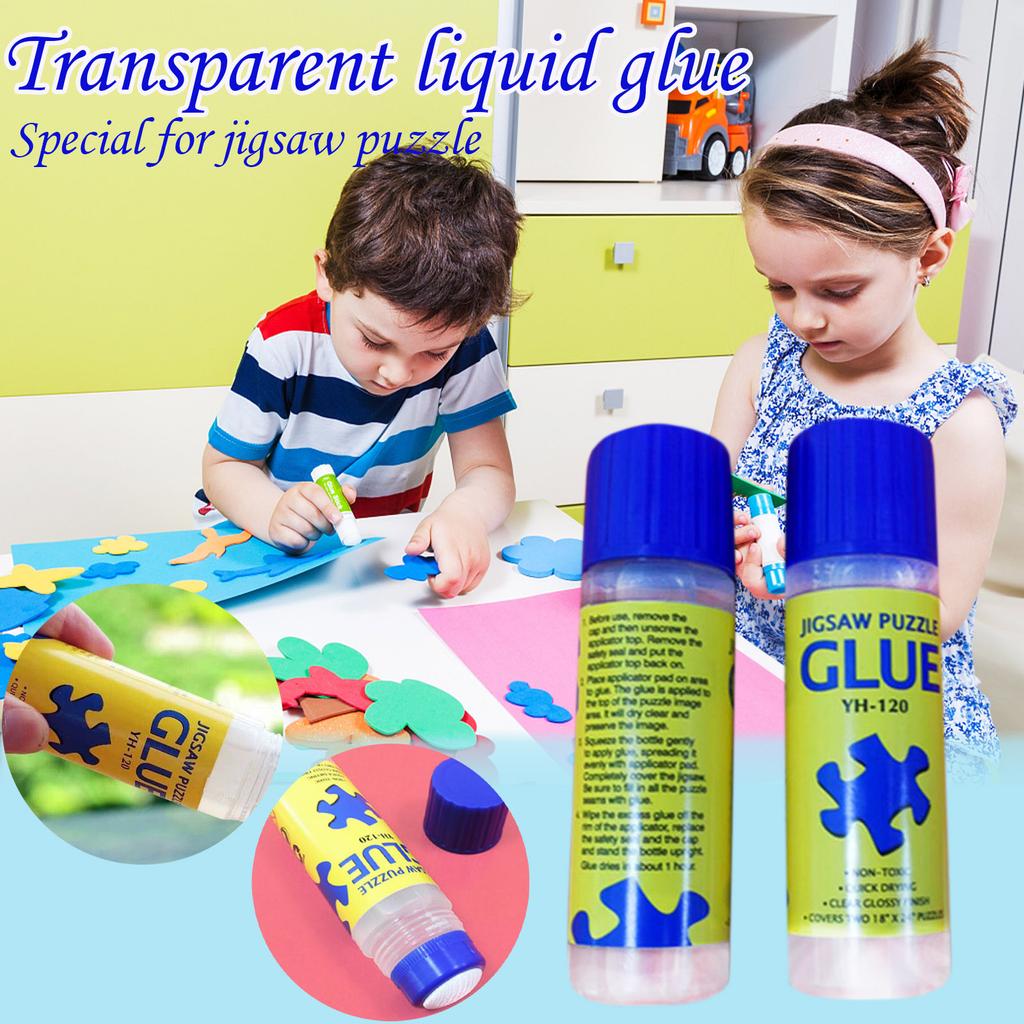 Buy 2Pcs 120ML Puzzle Glue with Trowel Applicator Liquid Glue for Paper ...