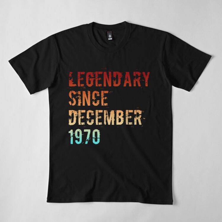 Buy Men Premium Cotton Harajuku T-Shirt Kopie Von Legendary Since Bday ...