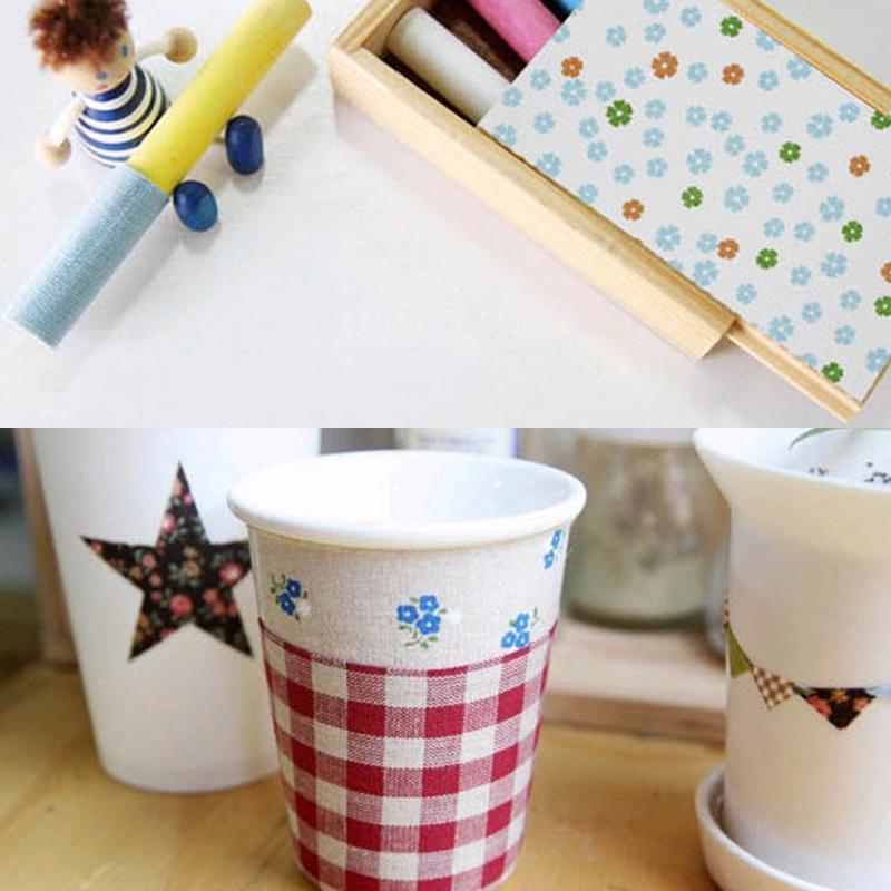 Buy 1Pcs DIY Pattern Decorative Fabric Stickers A4 Cloth Stickers ...