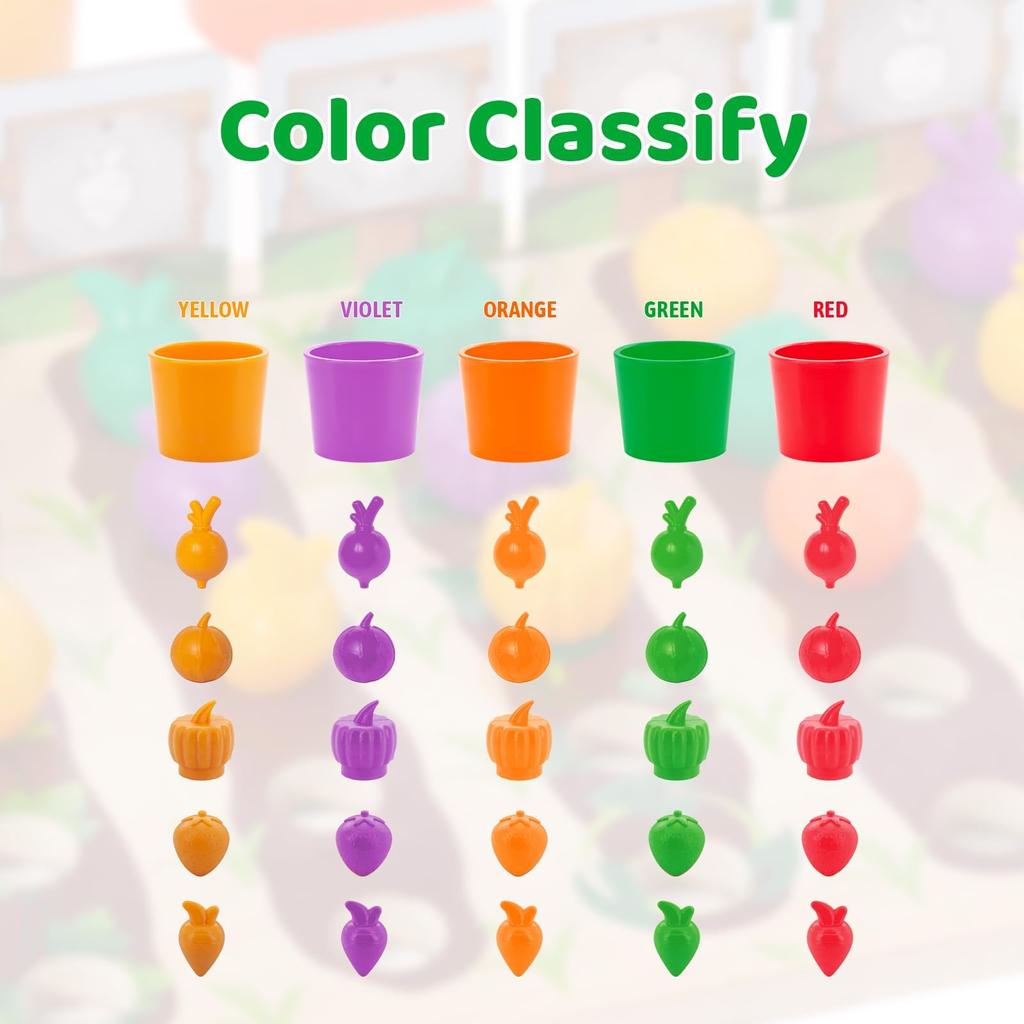 Cheap Montessori Veggie And Fruit Farm Sorting Game Toy - Educational ...